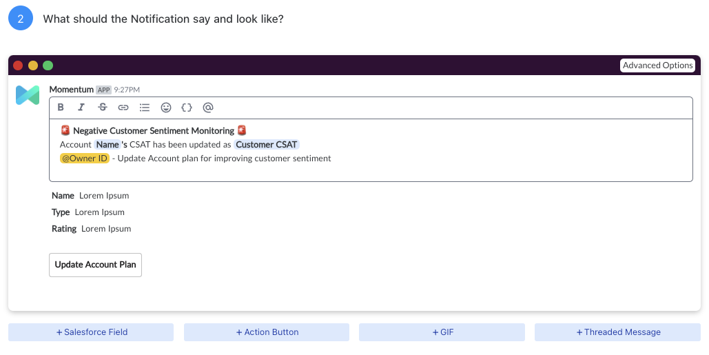 Salesforce Notifications - Momentum